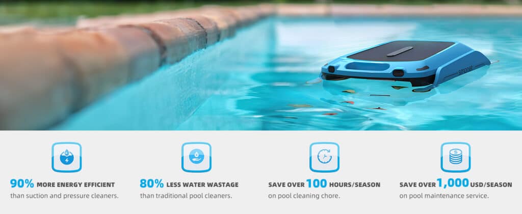 SR5 Automatic Skimmer Robotic Pool Cleaner | Smart Auto Clean | SMONET